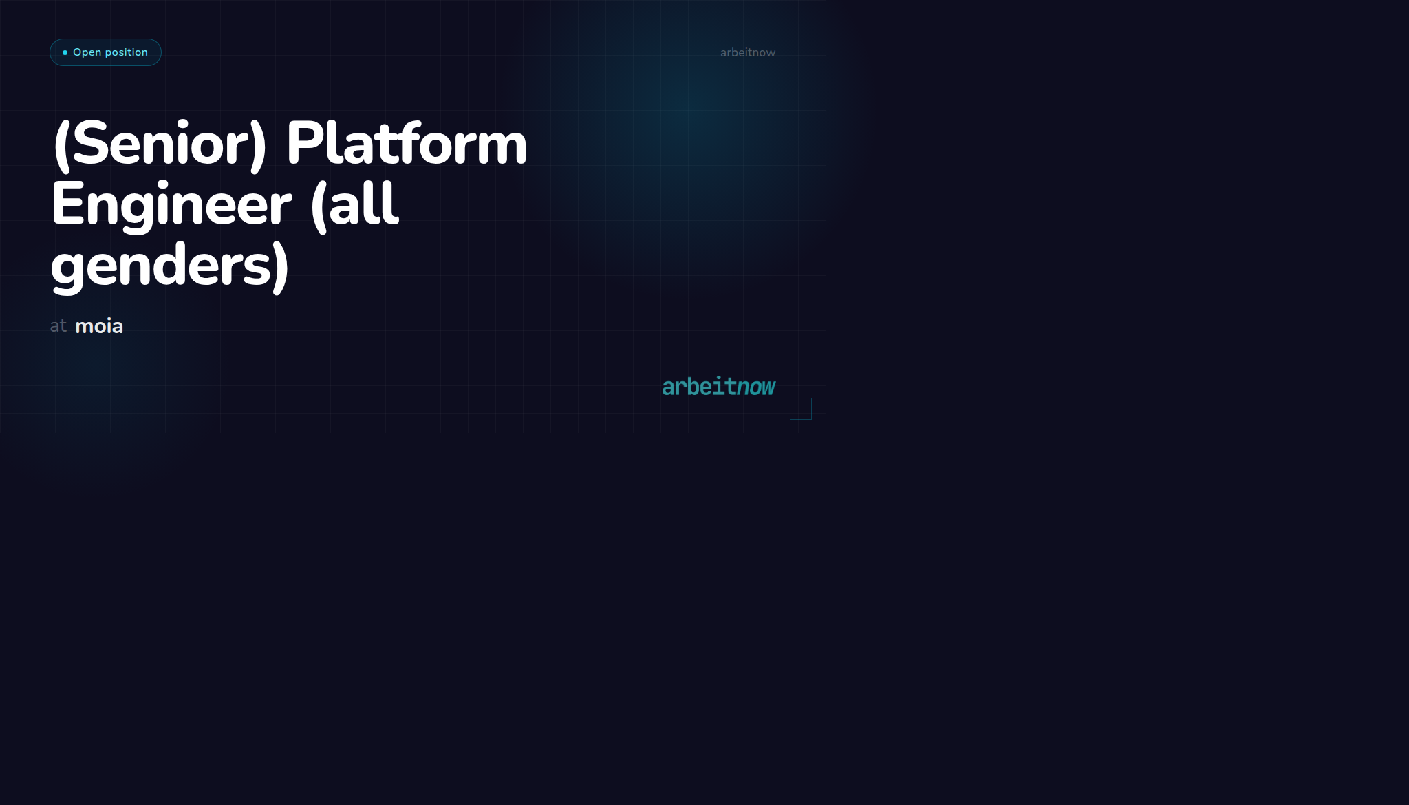 Senior Platform Engineer (all genders) – moia – Berlin | Arbeitnow
