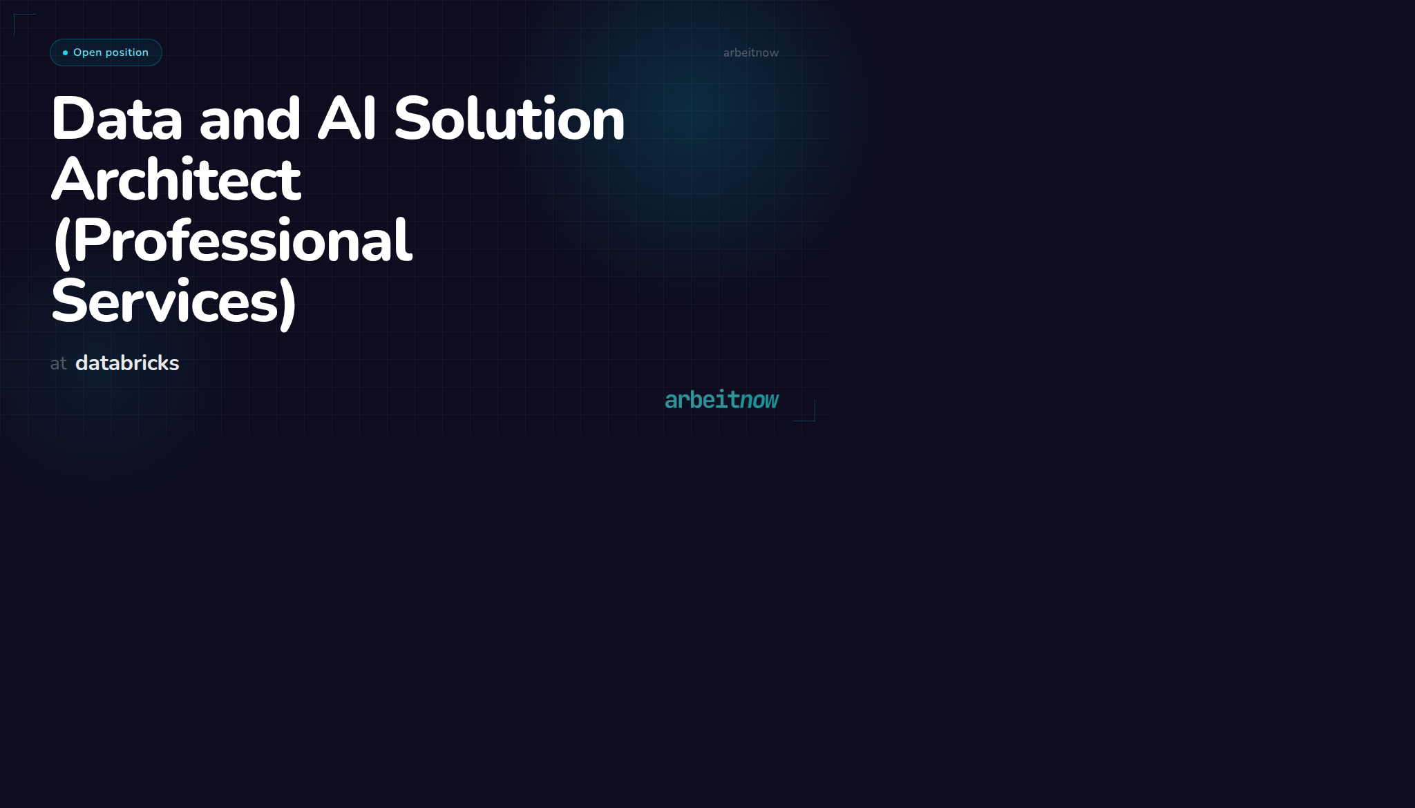 Data and AI Solution Architect (Professional Services) – databricks ...