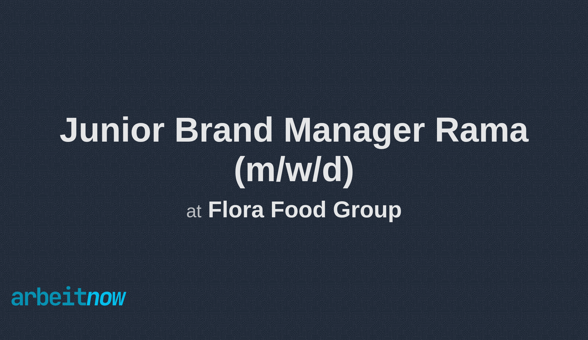 Junior Brand Manager Rama (m/w/d) job at Flora Food Group in Hamburg