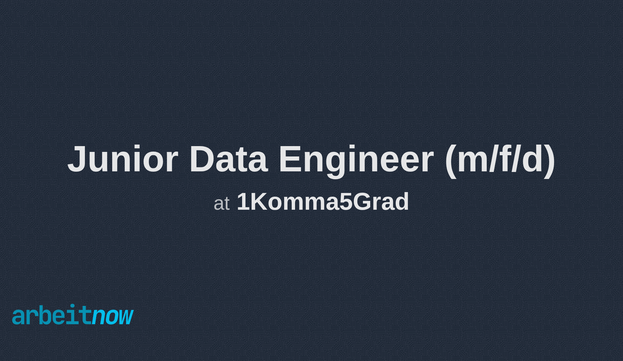 Junior Data Engineer (m/f/d) job at 1Komma5Grad in Berlin