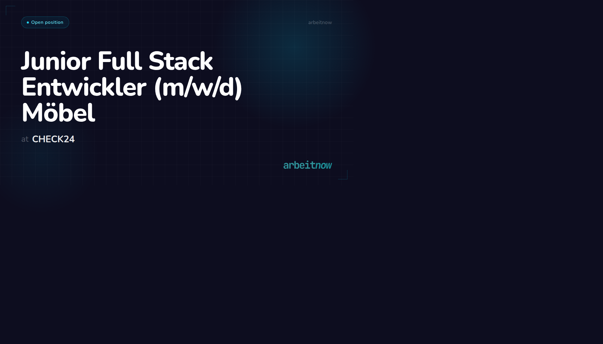Junior Full Stack Entwickler Möbel – CHECK24 – Berlin | Arbeitnow