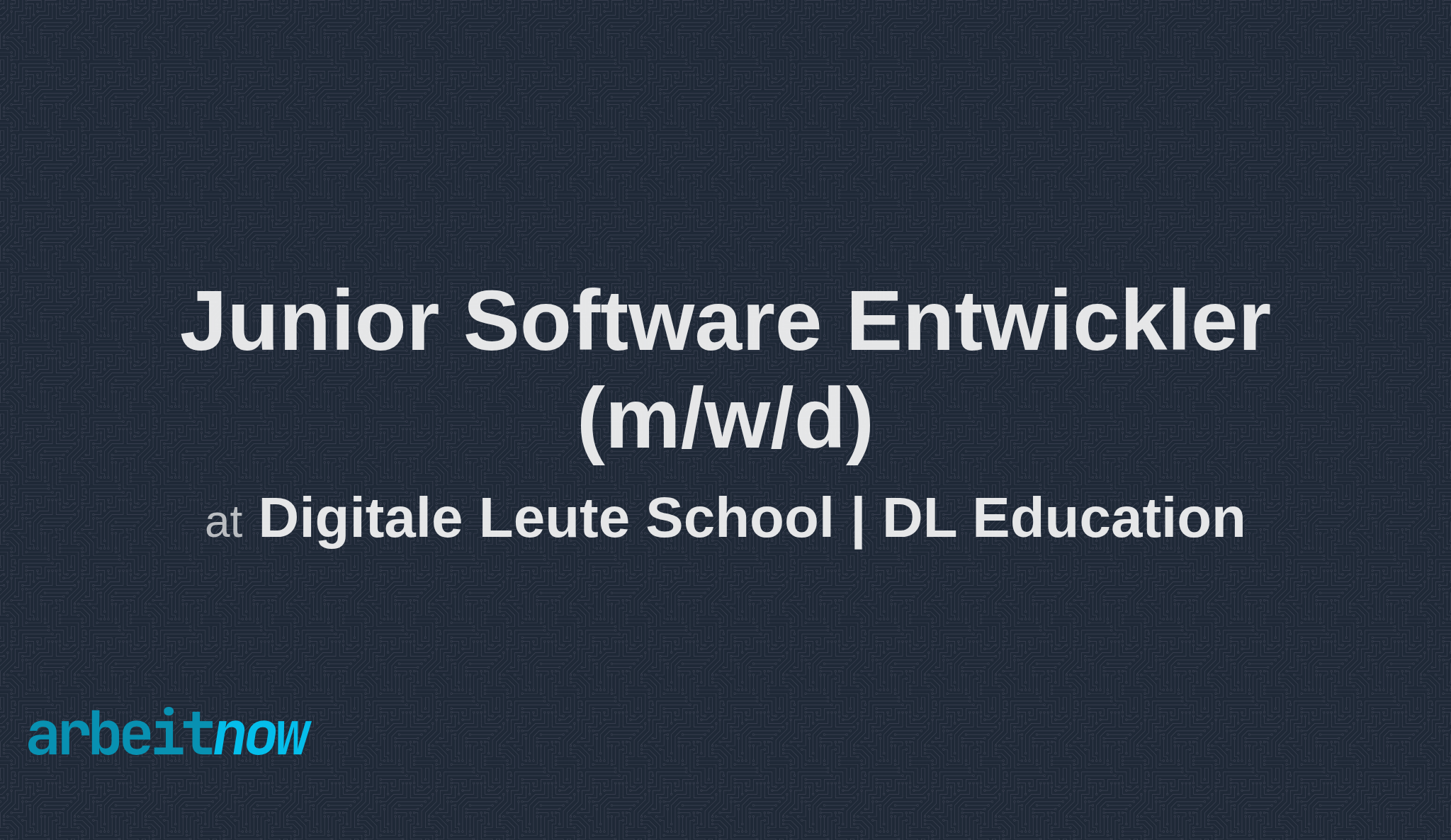 Junior Software Entwickler (m/w/d) job at Digitale Leute School | DL ...