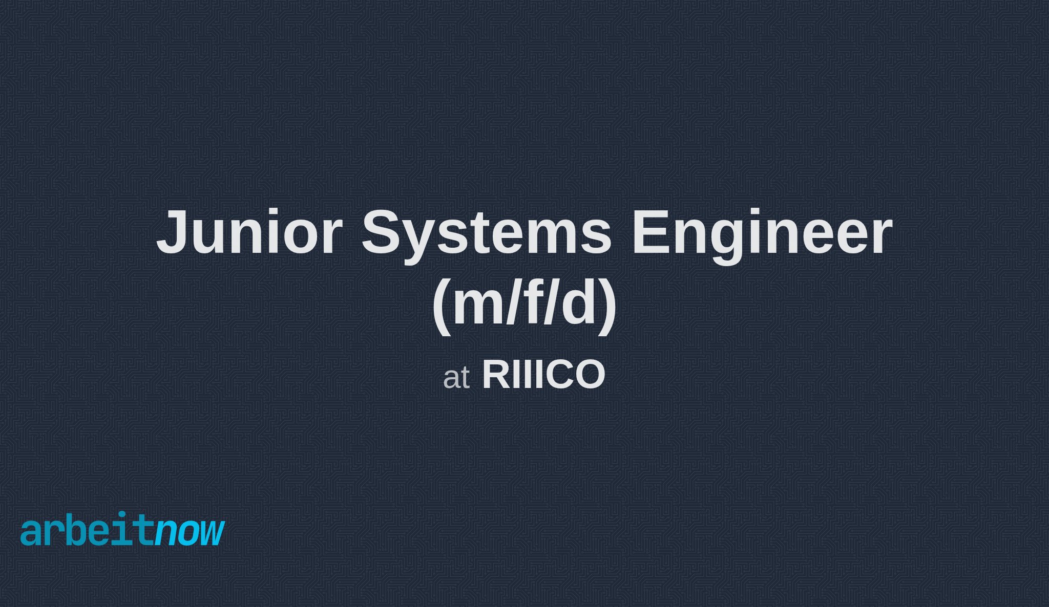 Junior Systems Engineer (m/f/d) job at RIIICO in Düsseldorf