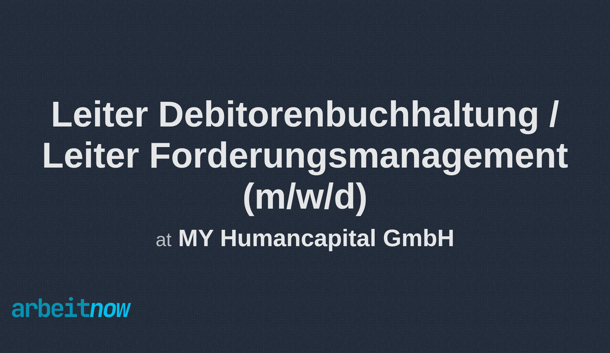 Leiter Debitorenbuchhaltung / Leiter Forderungsmanagement (m/w/d) job ...