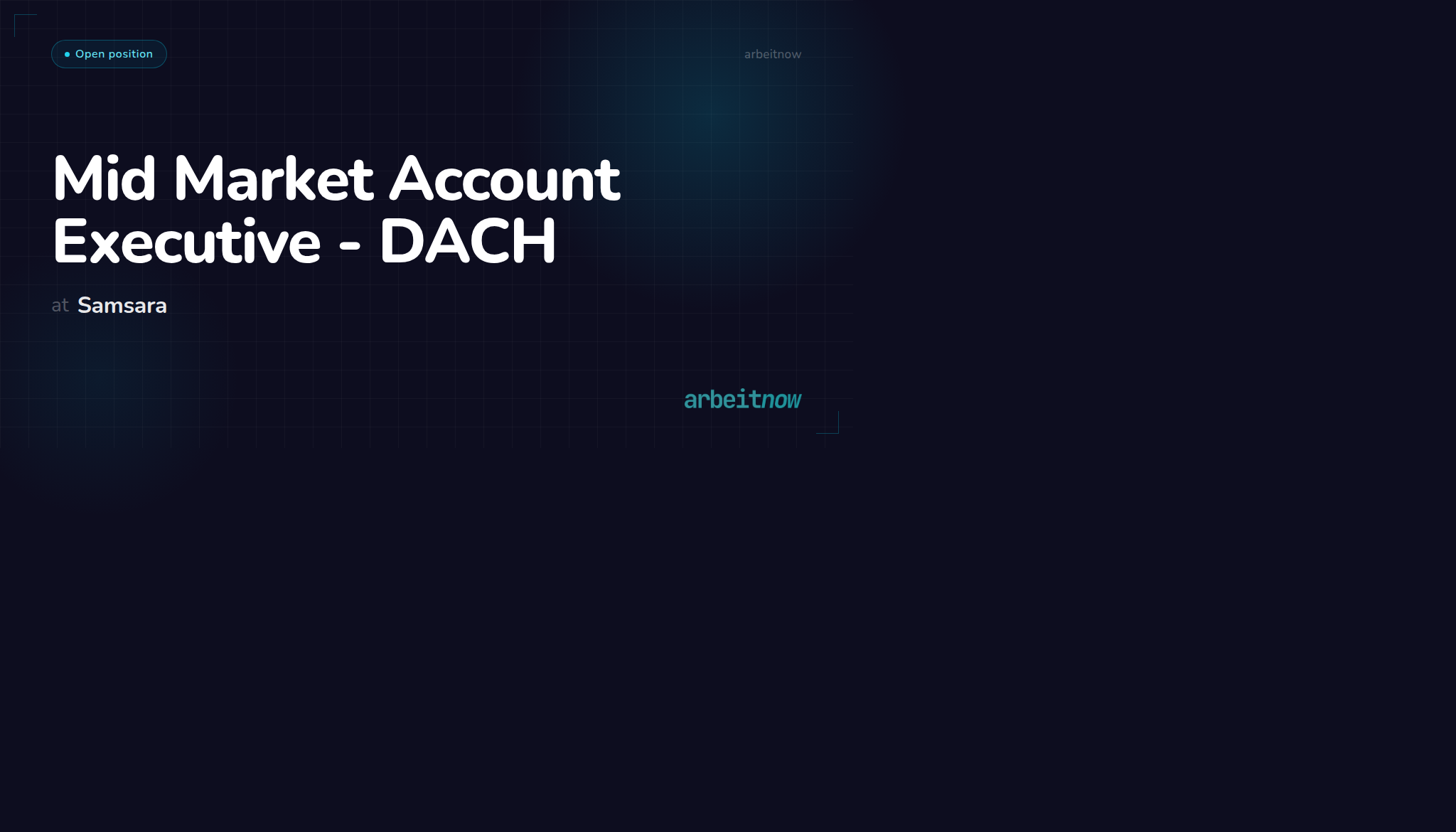 Mid Market Account Executive - DACH job at Samsara in Munich
