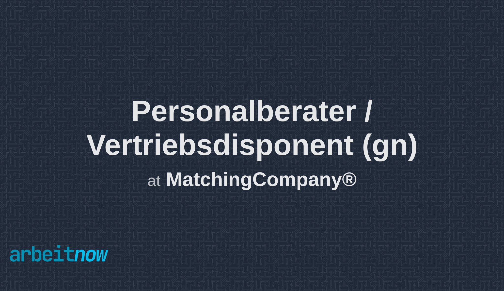Personalberater / Vertriebsdisponent (gn) job at MatchingCompany® in ...
