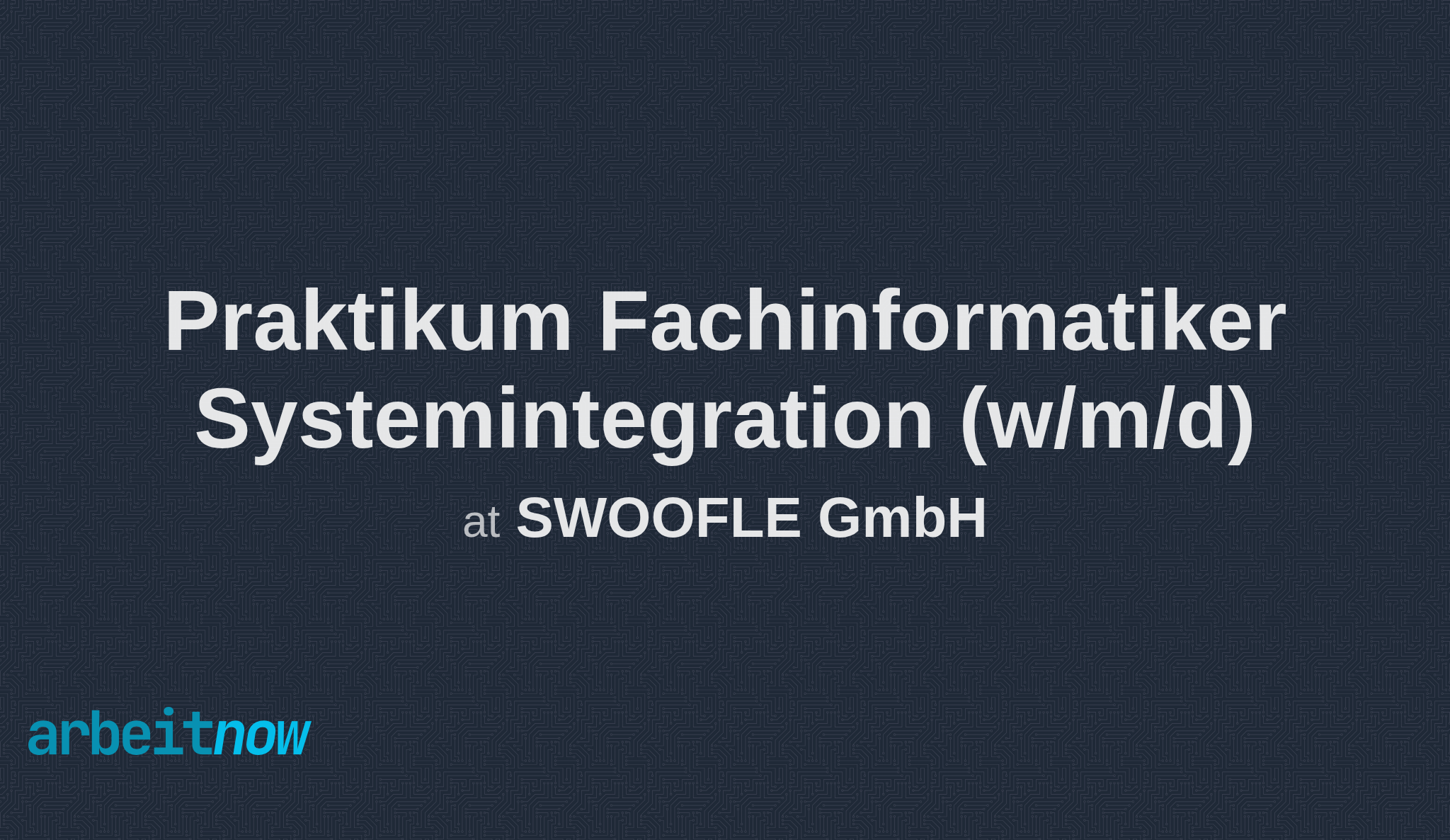 Praktikum Fachinformatiker Systemintegration - SWOOFLE GmbH in Berlin