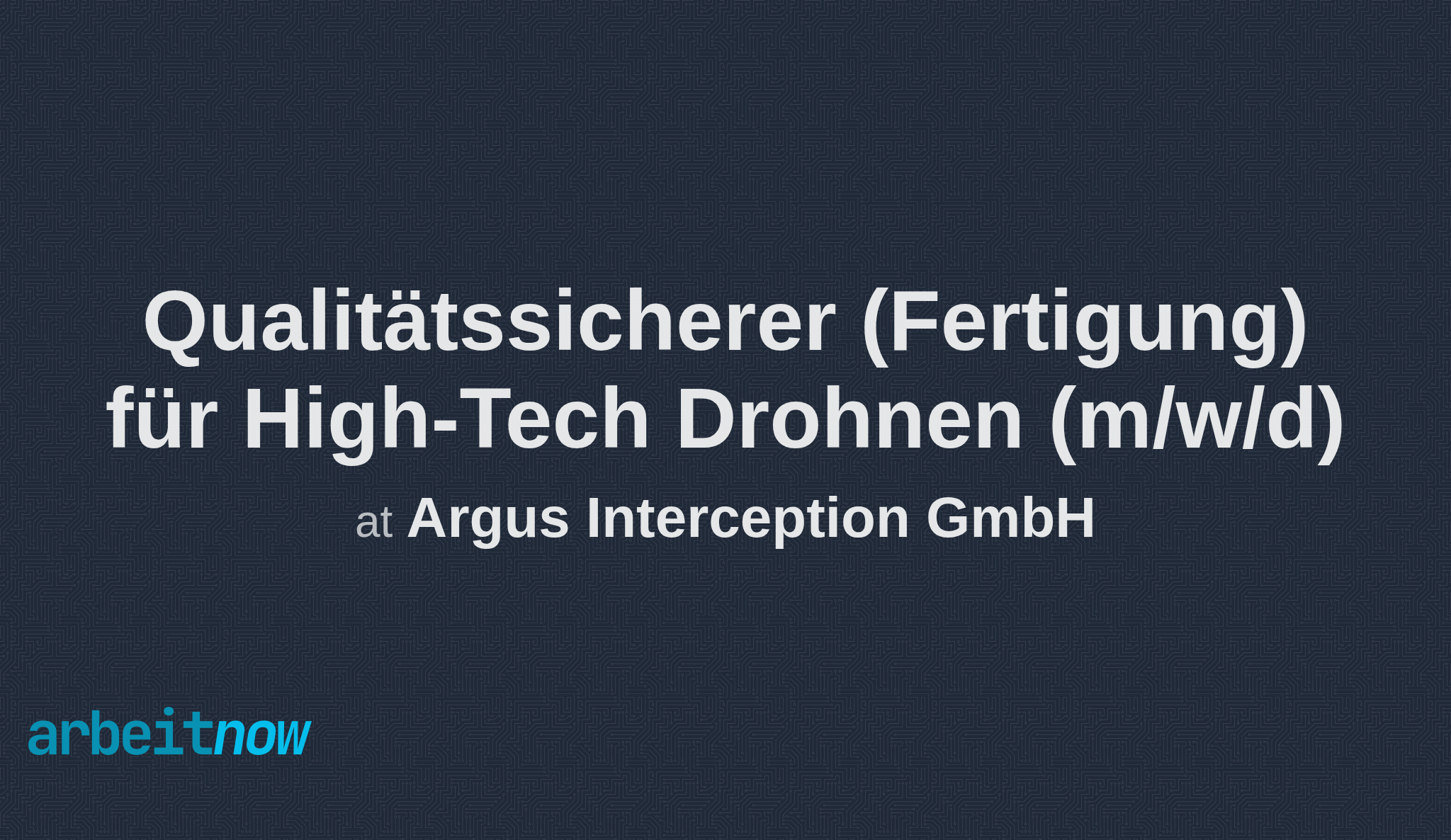 Qualitätssicherer (Fertigung) für High-Tech Drohnen (m/w/d) job at ...