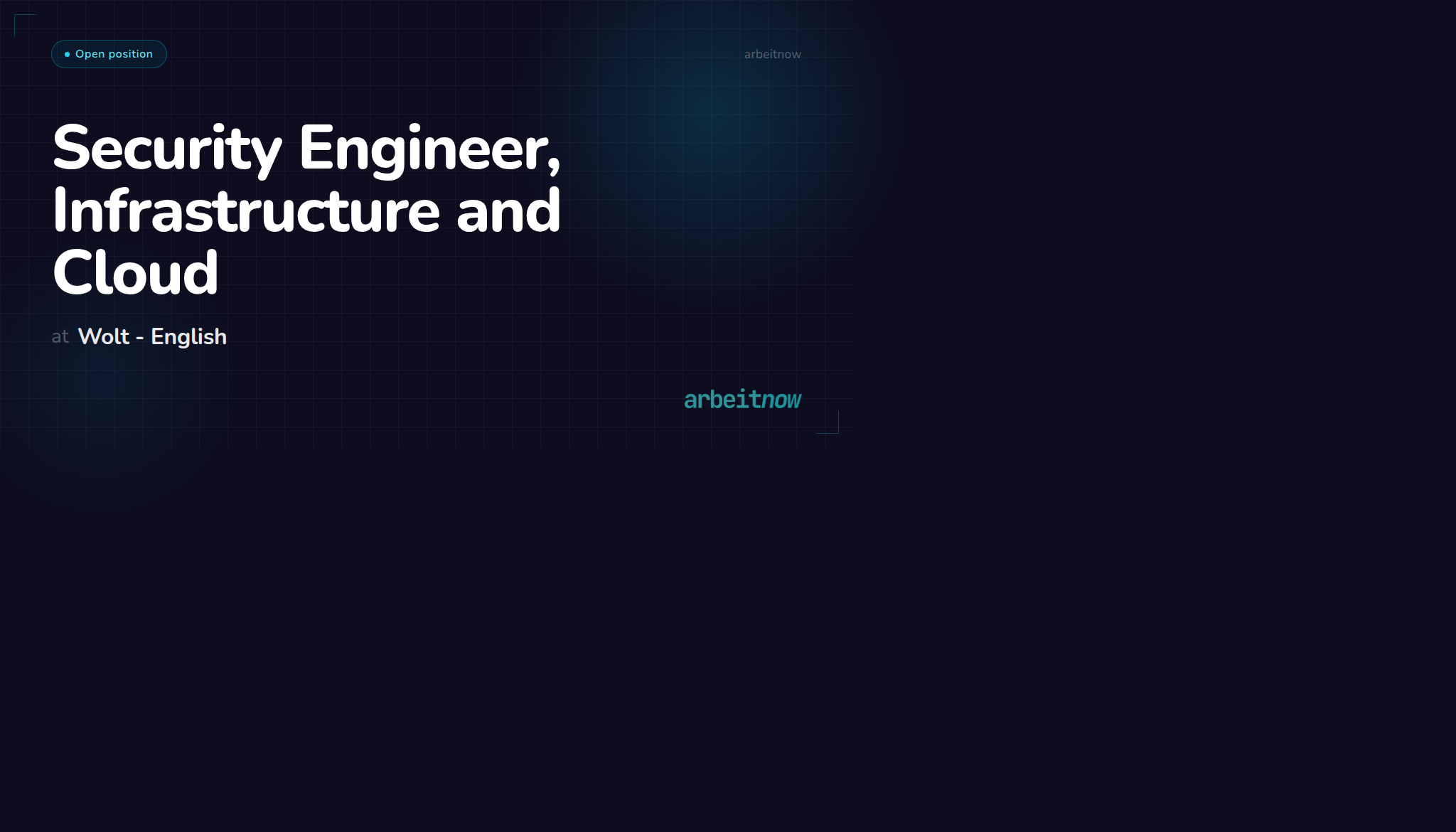 Security Engineer, Infrastructure and Cloud - Wolt - English in Berlin