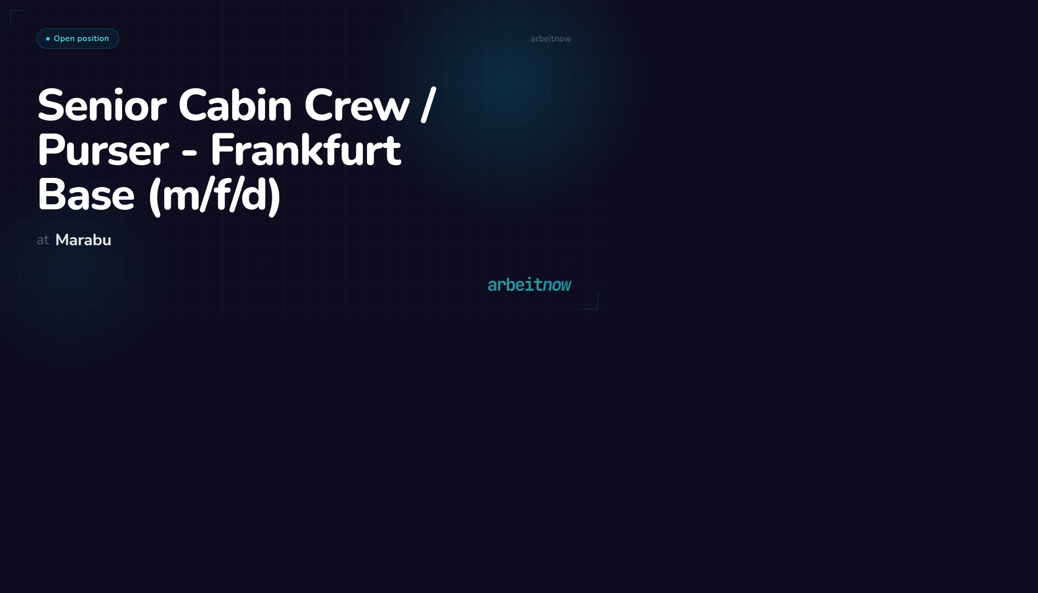 Senior Cabin Crew / Purser - Frankfurt Base – Marabu – Frankfurt am ...