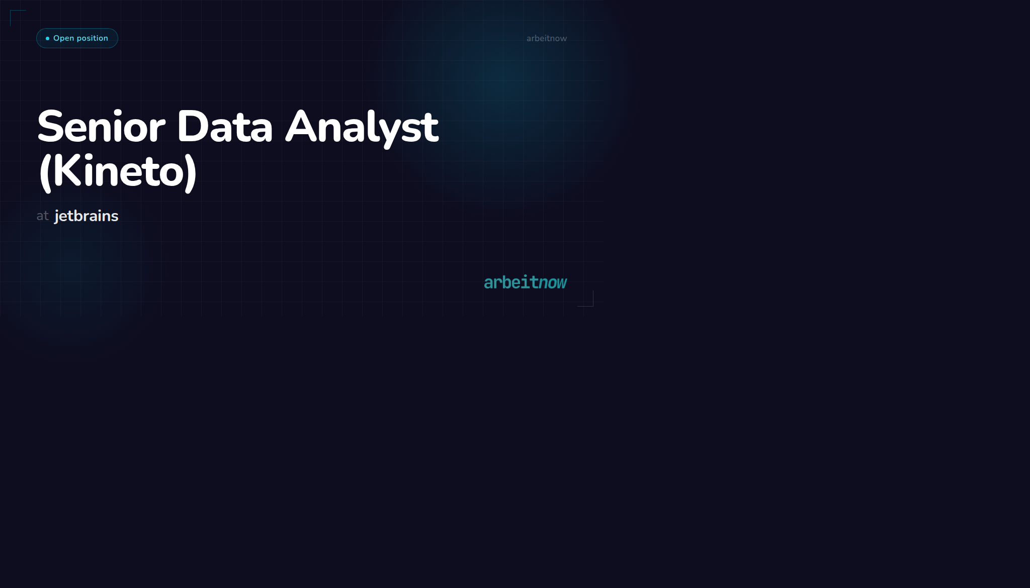 Senior Data Analyst (Kineto) – jetbrains – Amsterdam | Arbeitnow