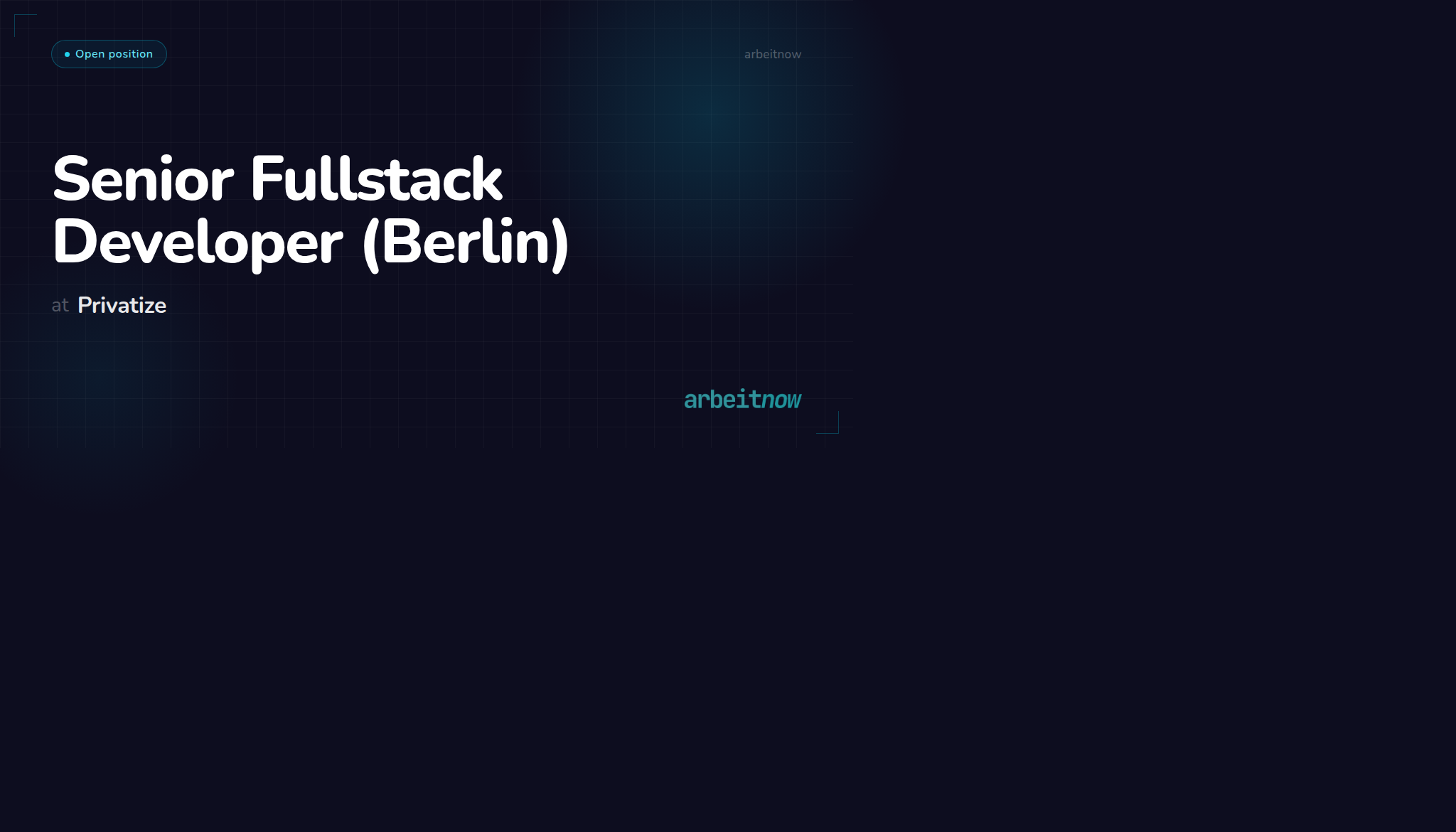 Senior Fullstack Developer (Berlin) – Privatize | Arbeitnow