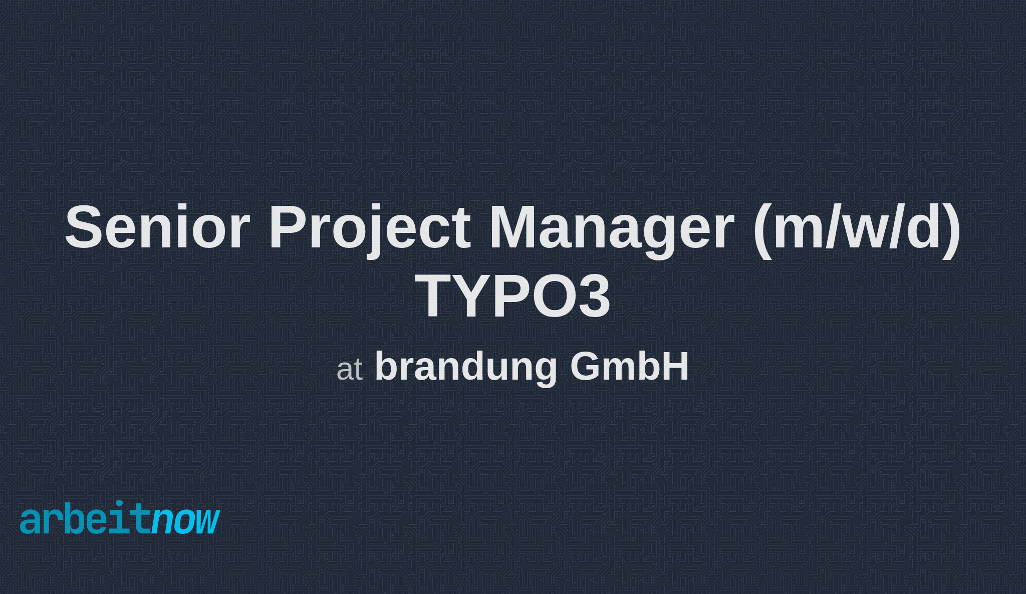 Senior Project Manager (m/w/d) TYPO3 job at brandung GmbH in Cologne
