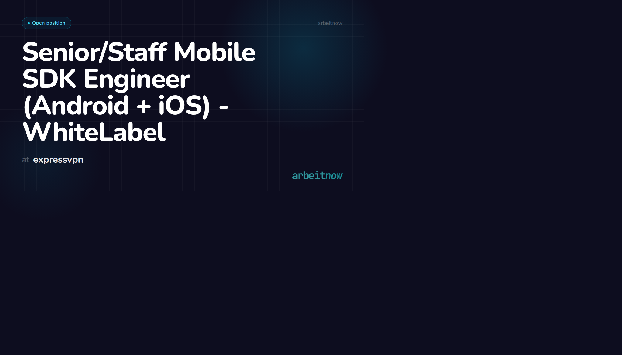 Senior/Staff Mobile SDK Engineer (Android + iOS) - WhiteLabel ...