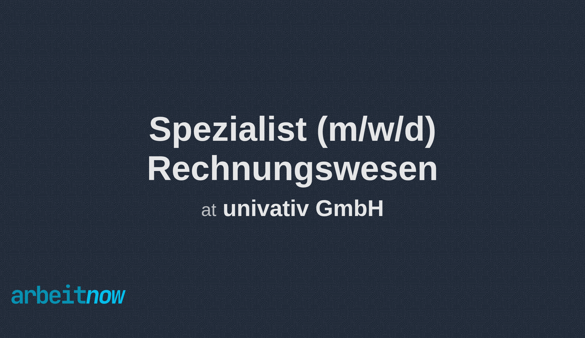Spezialist (m/w/d) Rechnungswesen job at univativ GmbH in Hanover