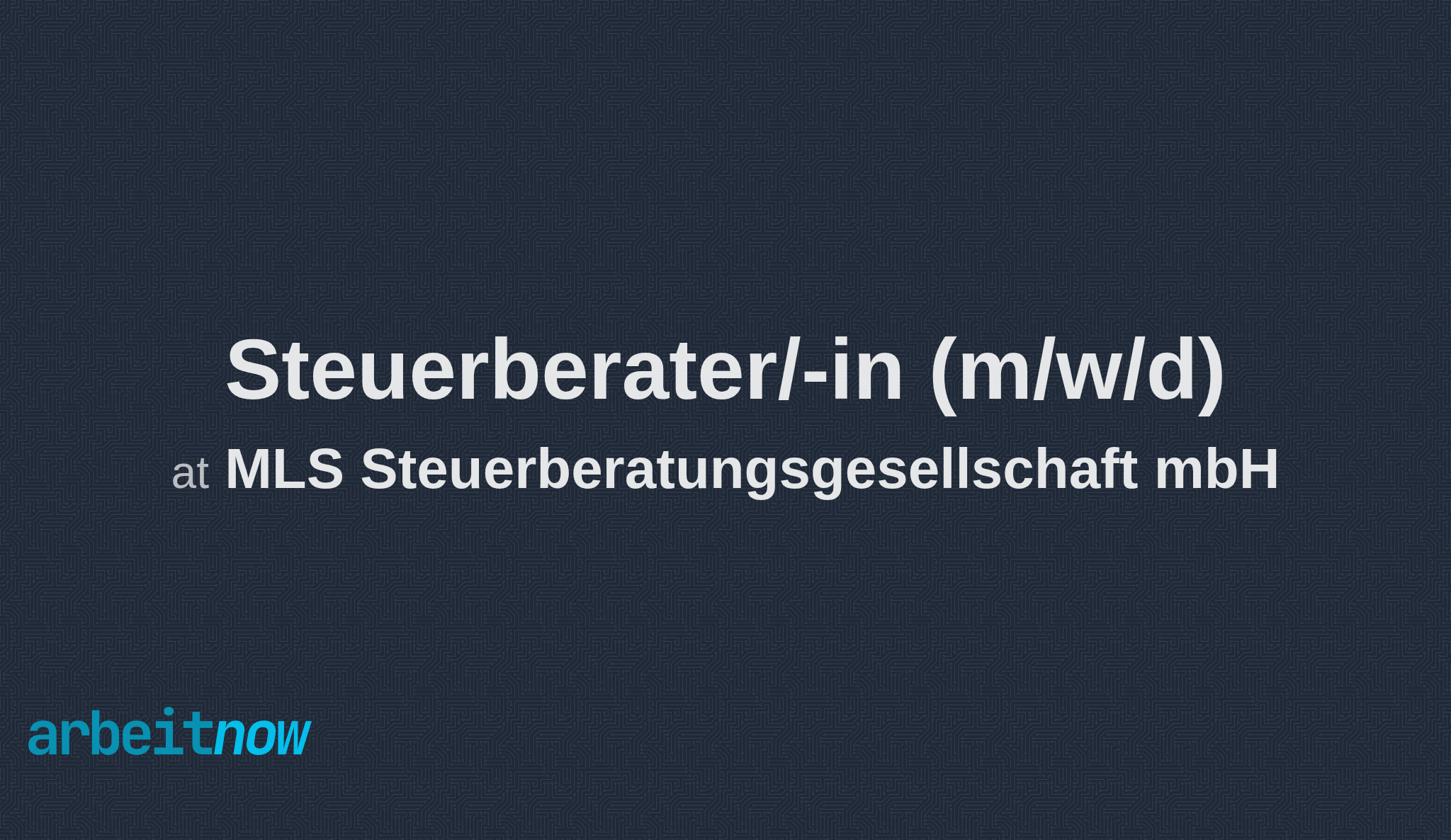 Steuerberater/-in (m/w/d) job at MLS Steuerberatungsgesellschaft mbH in ...
