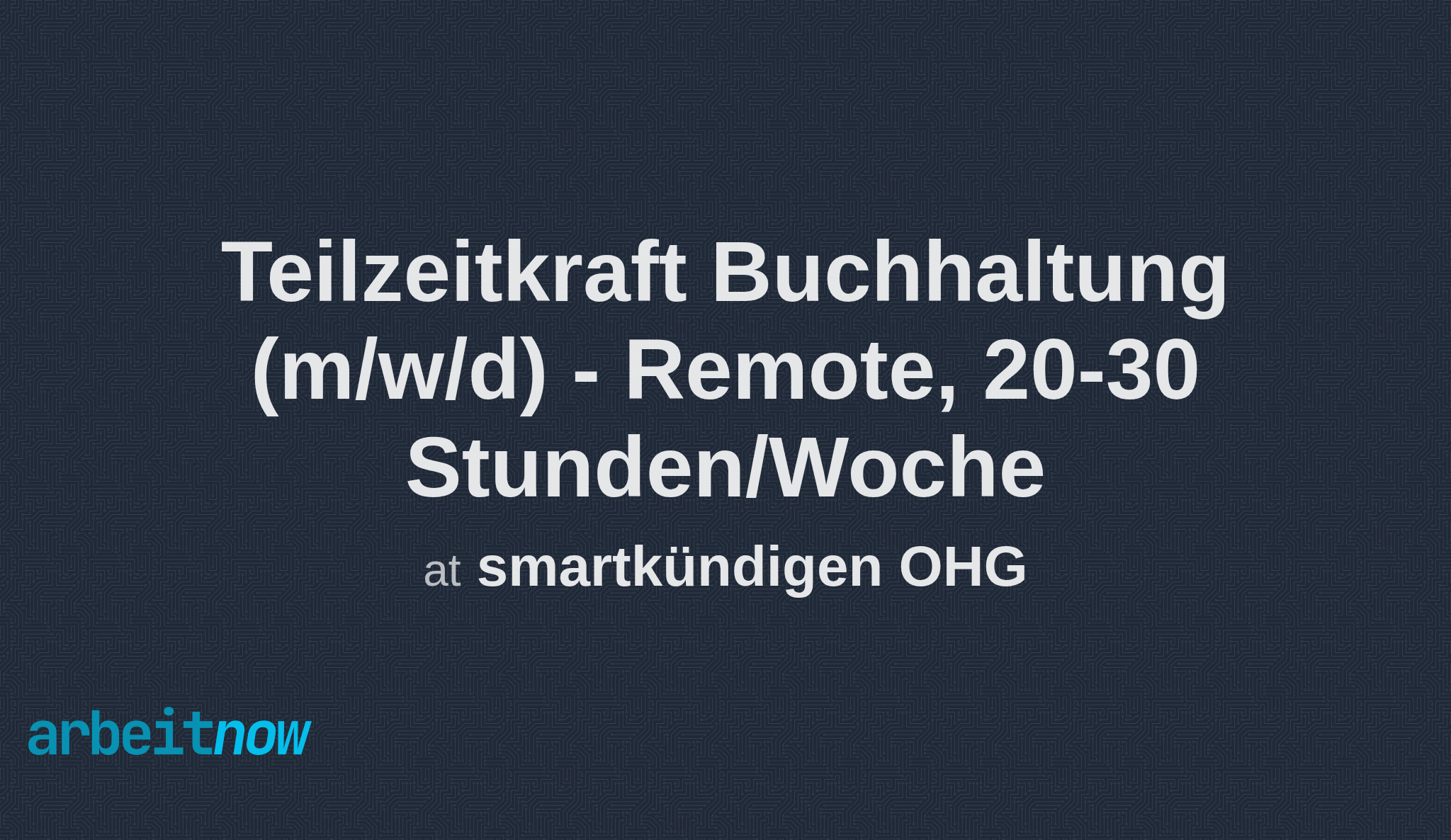 Teilzeitkraft Buchhaltung (m/w/d) - Remote, 20-30 Stunden/Woche job at ...