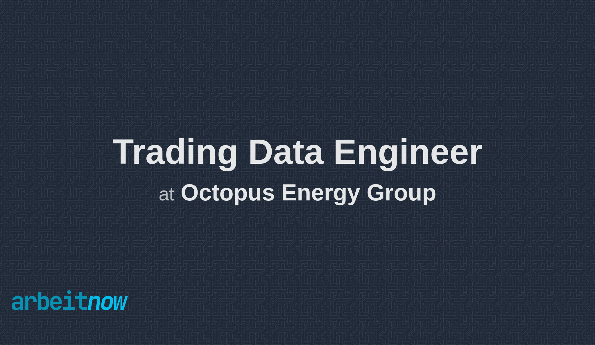 Trading Data Engineer job at Octopus Energy Group