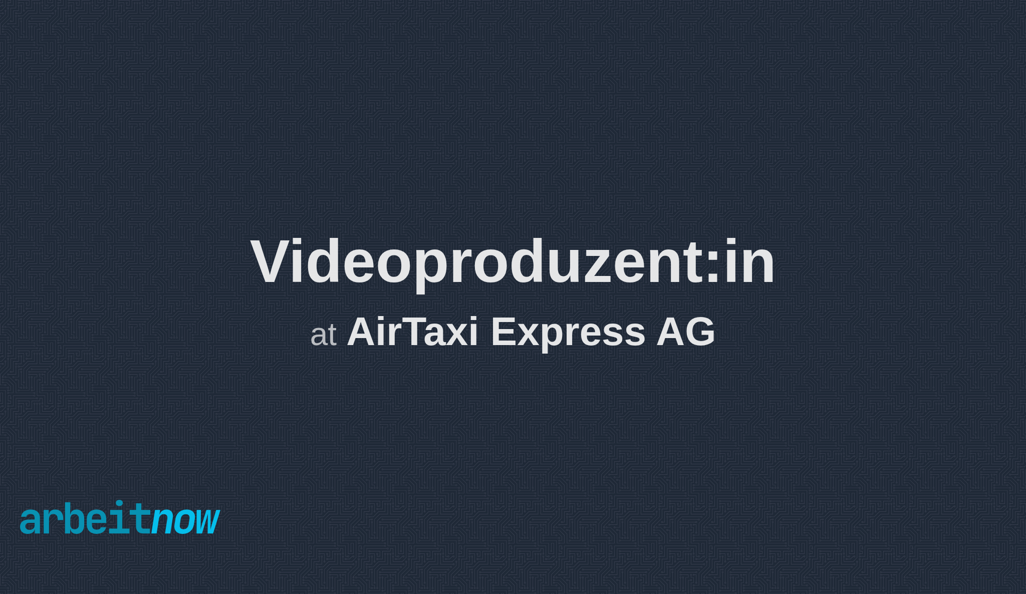 Videoproduzent:in job at AirTaxi Express AG in Cologne, NORTH RHINE ...